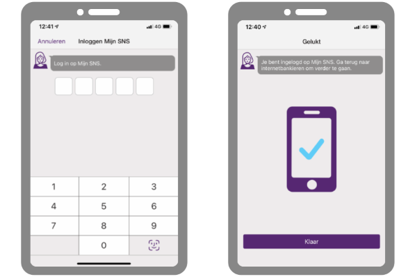 Inloggen en overboeken met de app en QR-code - SNS Bank